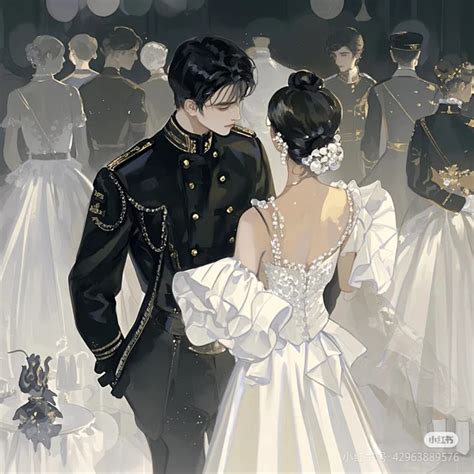 双人，舞会，制服，军装 Ai 花瓣网