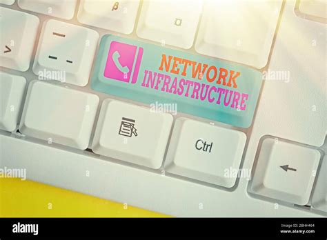 Writing Note Showing Network Infrastructure Business Concept For