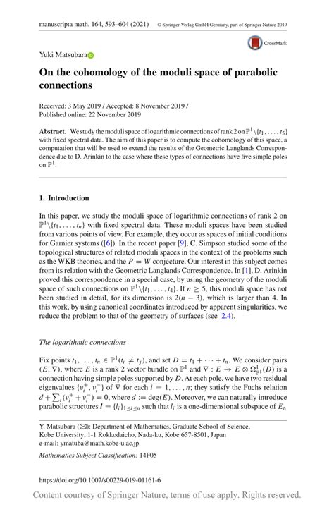 On The Cohomology Of The Moduli Space Of Parabolic Connections