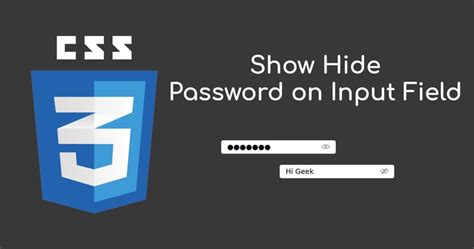Show Hide Password Css Geekboots