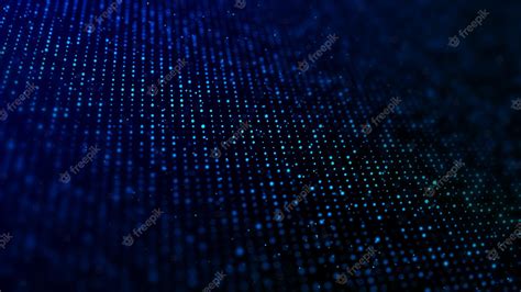 Premium Photo Abstract Background With Glowing Particles Digital Moving Wave Futuristic