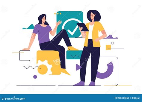 Business Concept Flat Style Outline Vector Illustration On The Subject