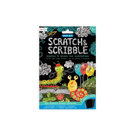 Mini Scratch And Scribble Art Kit Bug Buddies 7 Piece Set Scratch