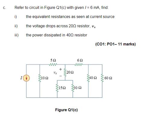 solved c refer to circuit in figure q1 c with given i 6