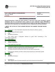 Study Guide For Accounting Information System Exam Course Hero