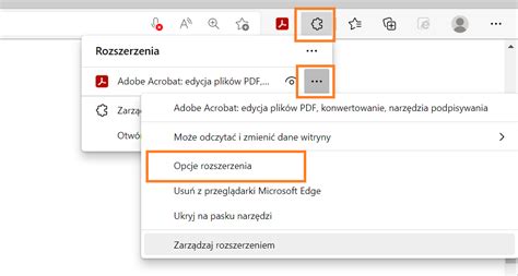 Włączanie Rozszerzenia Adobe Acrobat Dla Przeglądarki Microsoft Edge