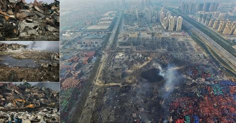 Chinas Tianjin Explosion Site Revealed In Pictures Metro News