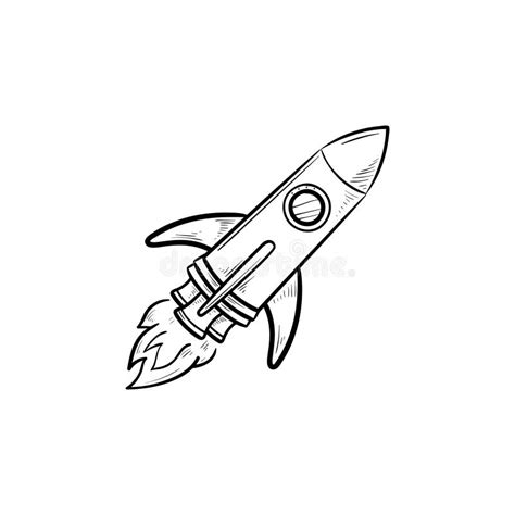 火箭队手拉的概述乱画象 向量例证 插画 包括有 波斯菊 远期 占星术 幻想 卫星 火焰 减速火箭 127222617