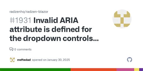 Invalid Aria Attribute Is Defined For The Dropdown Controls Present In The Page · Issue 1931