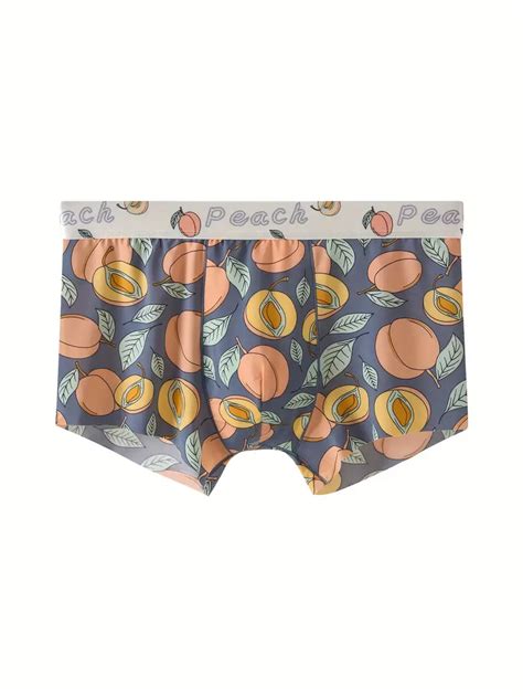 Mens Ice Silk Cool Boxer Briefs Fashion Graphic Boxer Temu Ireland