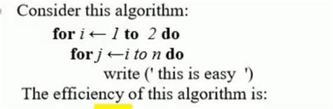 Solved Consider This Algorithm The Efficiency Of This Chegg
