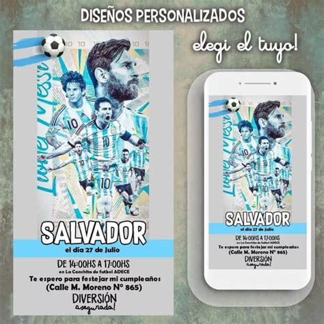 Invitación Tarjeta Digital Whatsapp Lionel Messi En Venta En Colón