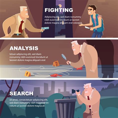 Detective Agency Print Banners With Working Detective Analysis Search