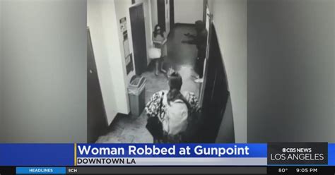 Video Of Brazen Robbery Shows Woman Robbed At Gunpoint Inside Downtown La Parking Garage Cbs