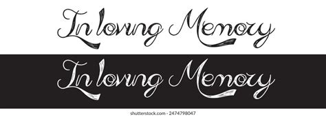 Loving Memory Text Vector Written Elegant Stock Vector Royalty Free 2435024767 Shutterstock