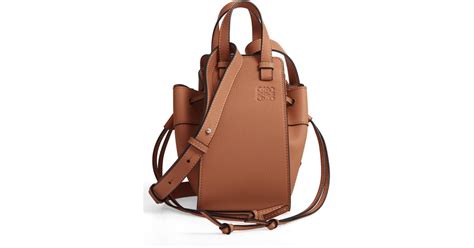 Loewe Mini Hammock Calfskin Leather Hobo Bag In Brown Lyst