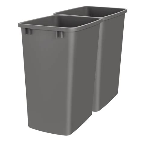 Rev A Shelf Polymer Replacement 35 Qt Gray Trash Bin 2 Pack RV 35 13 2 Walmart Com