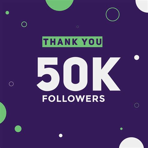 50k Followers Thank You Colorful Celebration Template Social