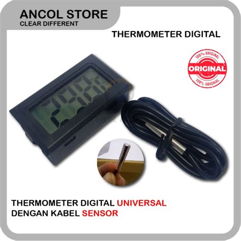 Thermometer Digital Suhu Kabel Sensor Waterproof Termometer Probe