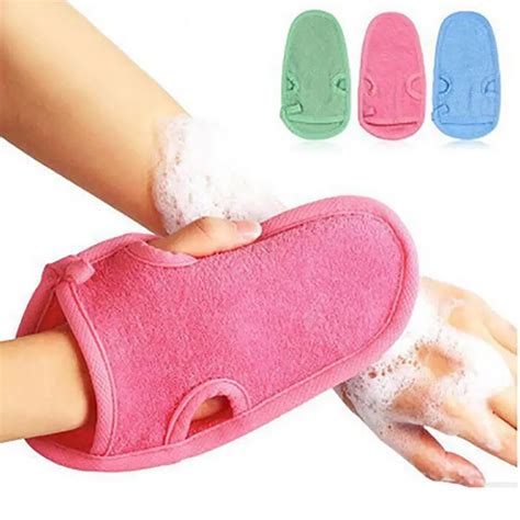 1pc Soft Shower Glove Cellulite Body Scrub Massager Brush Glove Bath