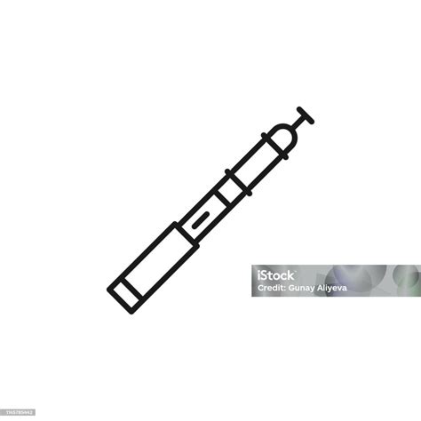 금연 Vaper 아이콘을 종료 합니다 종료의 요소는 금연 아이콘입니다 웹 사이트 디자인 및 개발 앱 개발을 위한 얇은 라인 아이콘 프리미엄 아이콘 개념에 대한 스톡 벡터