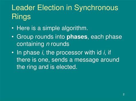 Ppt Leader Election In Synchronous Rings Powerpoint Presentation Free Download Id 4160786