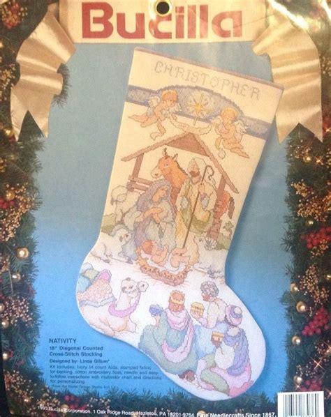 Nativity Christmas Stocking Counted Cross Stitch Kit 83036 Christmas