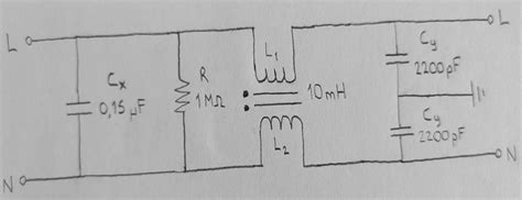 Solved L Type Emi Filterwhat Are The Common Mode Circuit
