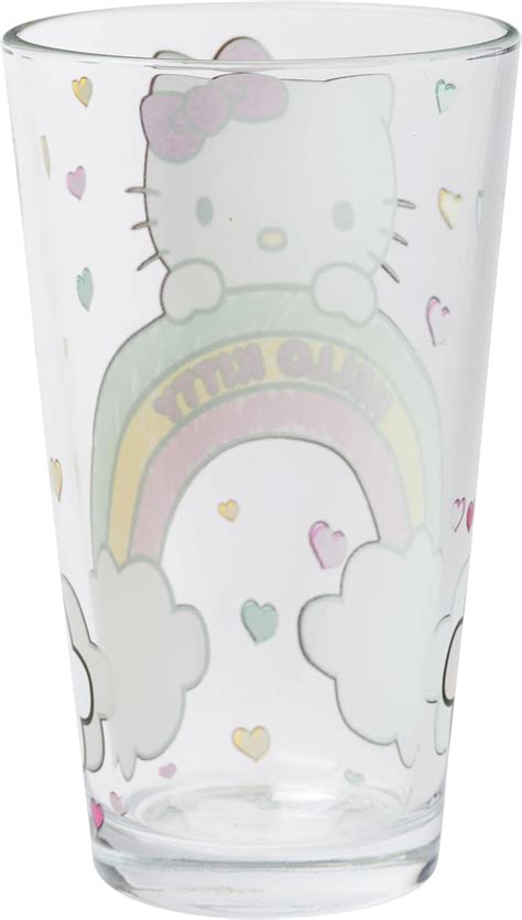Hello Kitty Glittter 16oz Pint Glass Gacha Mart