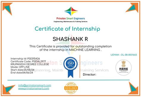 shashank r on linkedin offerletter machinelearning internship