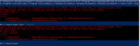 Java Cant Run Ping Or Other Commands In Windows Powershell Stack