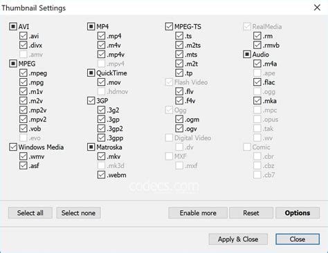 screenshots for codec tweak tool 6 7 4