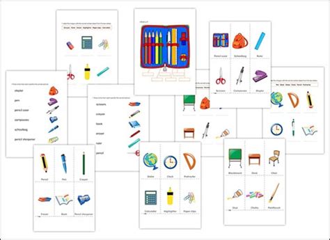 Школьные предметы на английском языке скачать и распечатать —