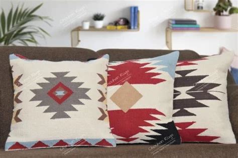 Indian Handmade Cut Shuttle Cotton Pillow Cover Sofa Decorative Bedroom