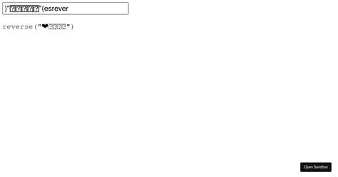 js unicode codesandbox