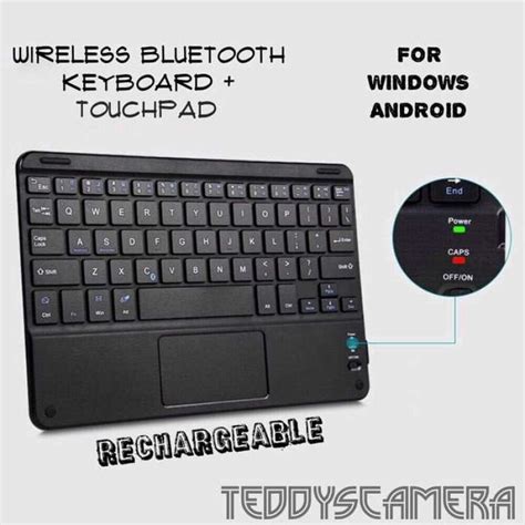 promo keyboard bluetooth wireless ultra thin rechargeable for android