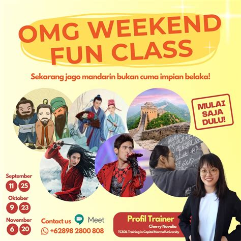 Weekend Fun Class Event Apa Aja