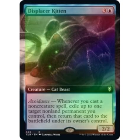 Foil Displacer Kitten Extended Art Commander Legends Battle For