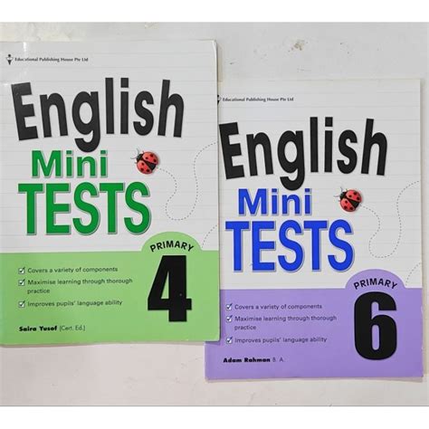 EPH English Mini Tests Primary 4 Primary 6 Vocabulary Grammar
