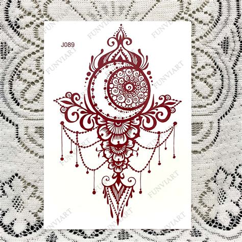 Henna Tattoo Stickers For Legs Waterproof Temporary Tattoos Women