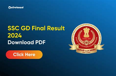 Ssc Gd Final Result 2024 Out Merit List Pdf Download Link