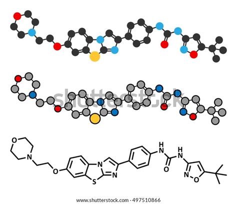 Quizartinib Cancer Drug Molecule Kinase Inhibitor Stock Vector Royalty