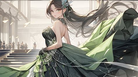 穿玫红色可爱的公主裙的卡通小女孩卡通换装插画图片下载 正版图片402527592 摄图网