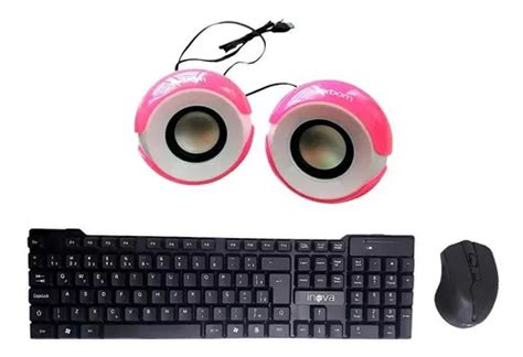 Juego De Teclado Y Ratón Inalámbrico De 24 Ghz Pc Sound Box Cs 69