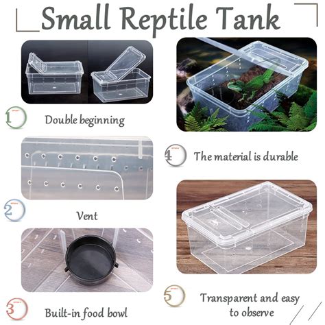 Small Reptile Container Irenare 8 Pack Small Plastic Reptile Breeding