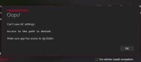 Cfg Folder Access Denied Error Any Fix Rassettocorsa