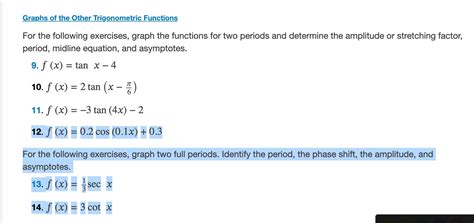 solved for the following exercises graph the functions for