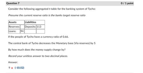 solved question 7consider the following aggregated t table