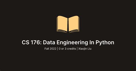 Cs 176 Data Engineering In Python