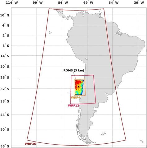 Models Domains The Sea Surface Temperature Field Represents The